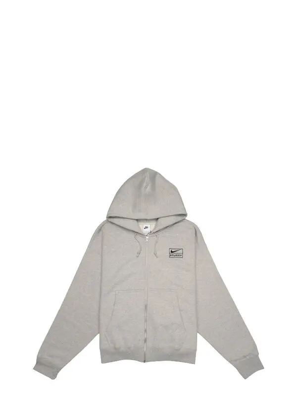 StÜssy X Nike Fleece Zip Hoodie - Grey Heather