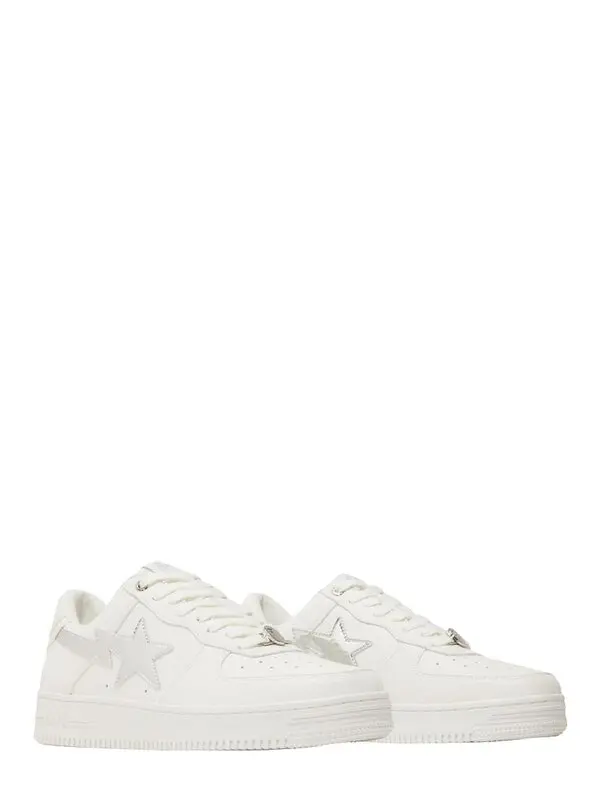 BAPE A Bathing Ape Sta Sneakers - White/silver