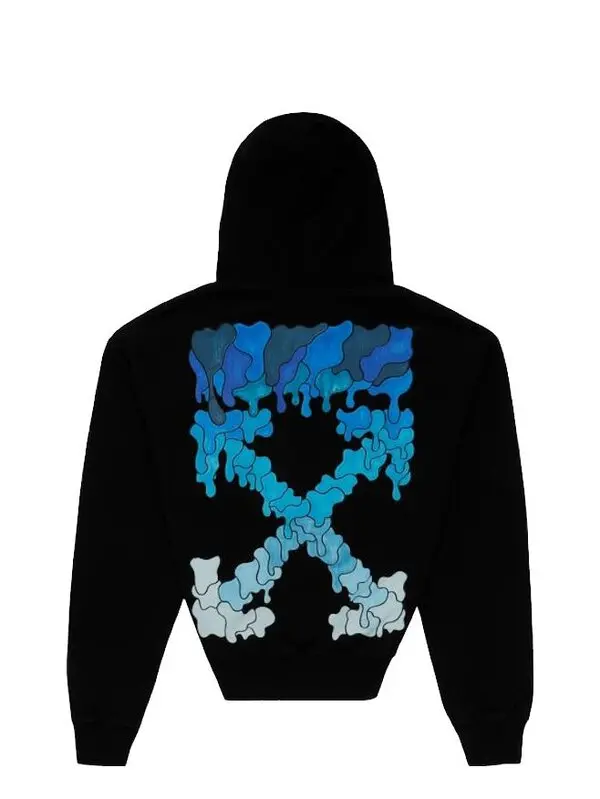 Off-White Marker Hoodie - Black/blue