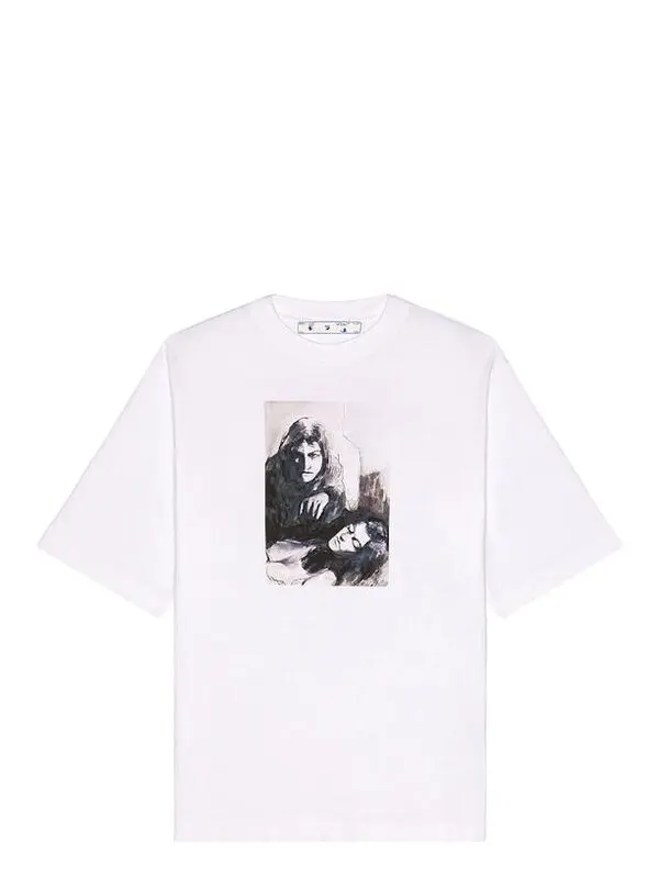 Off-White Off Mirko Artist Short Sleeve Skate T-shirt - White/black