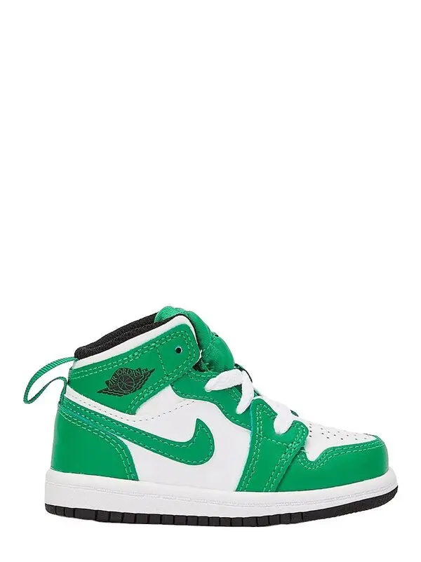 JORDAN 1 Mid High-top Sneakers - Lucky Green/black/white