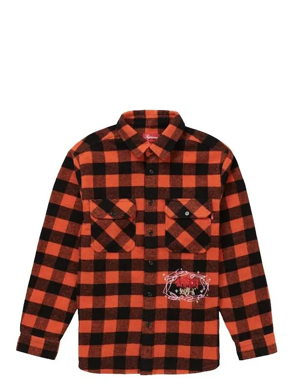 Supreme 1800 Buffalo Plaid Shirt - Orange