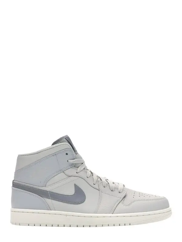 JORDAN 1 Mid Sneakers - Light Bone/grey Fog/reflect Silver