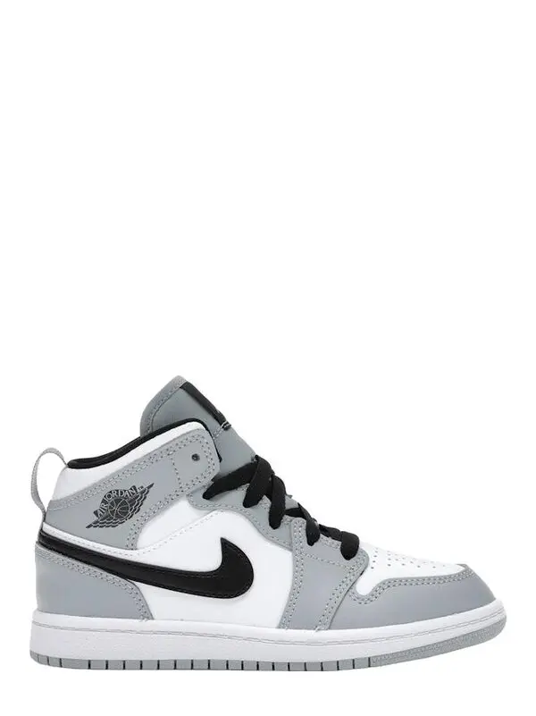 JORDAN Mid Children's Sneaker - Light Smoke Grey/white/black