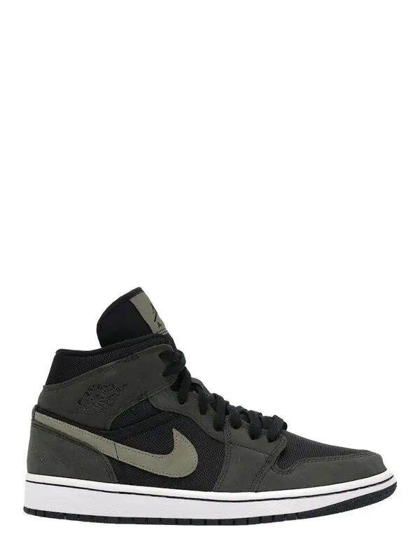 JORDAN 1 Mid Military Olive Sneakers - Black/trooper/sequoia
