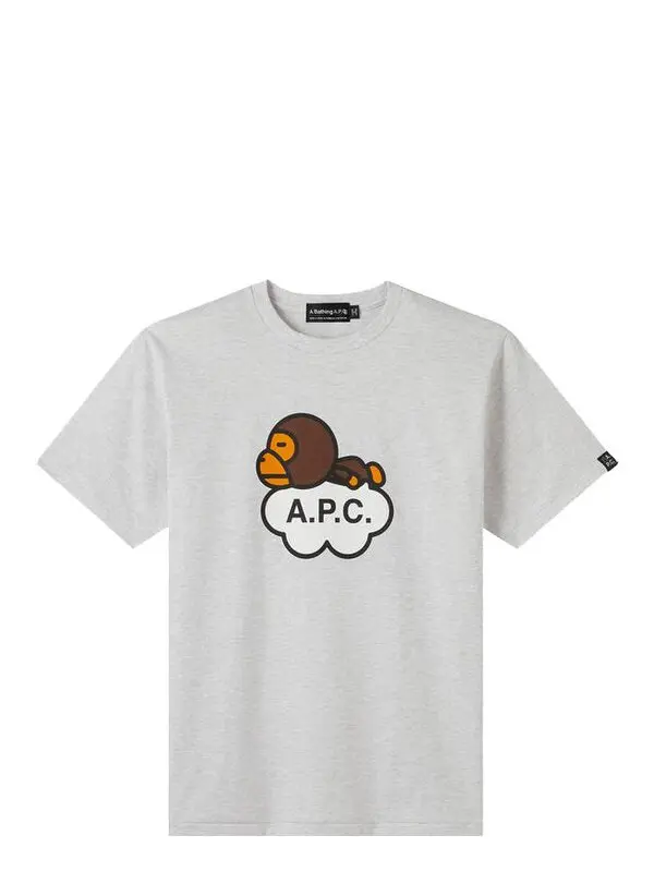A BATHING APE X A.p.c. Milo Cloud T-shirt - Gray