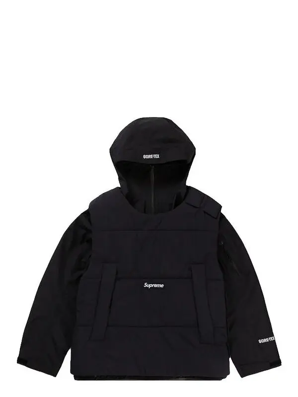 Supreme 2-in-1 Goretex Shell Windstopper Vest - Black