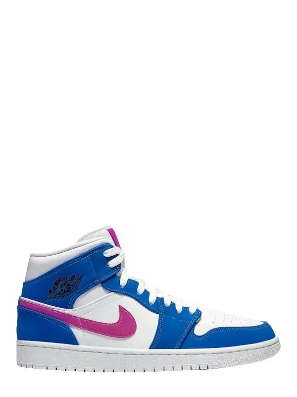 JORDAN 1 Mid Sneakers - Hyper Royal/hyper Violet/white
