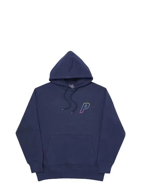 PALACE Linear Triple Fade Hood - Navy Blue