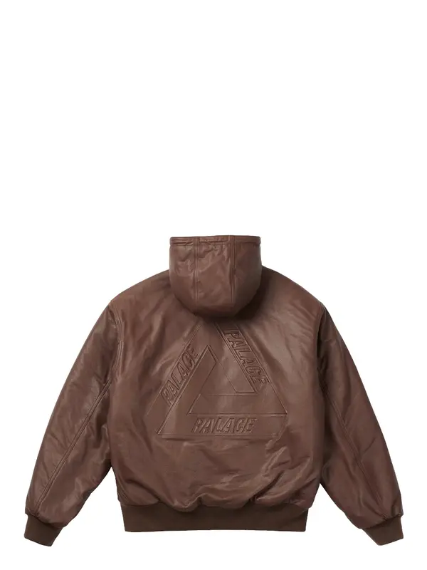 PALACE Leather Bossy Jacket - Brown