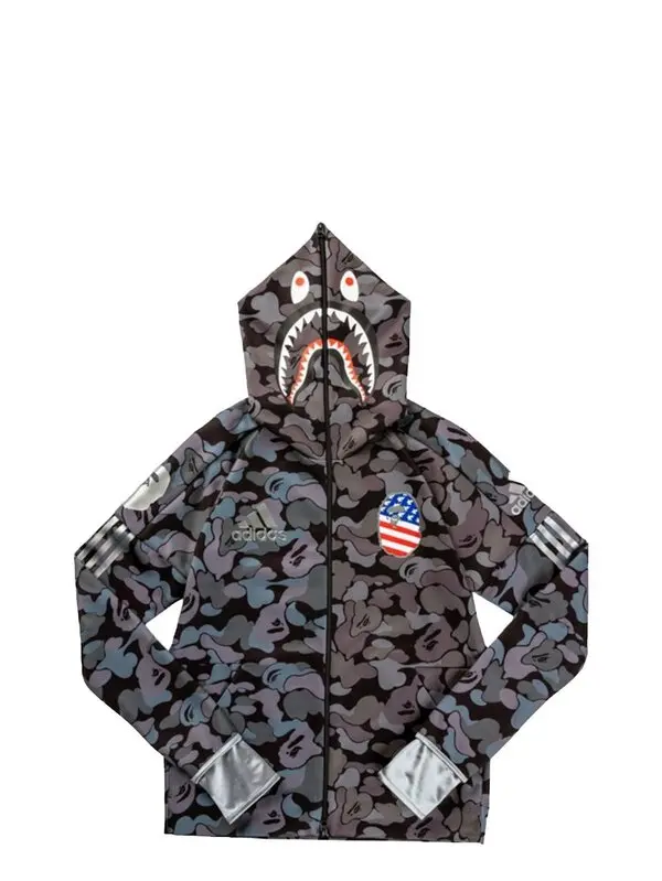 A BATHING APE X Adidas Sb Shark Hoodie - Black