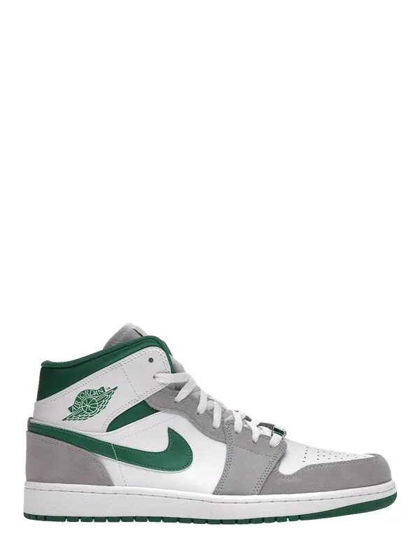 JORDAN 1 Mid Se Sneakers - White/neutral Grey/lucky Green
