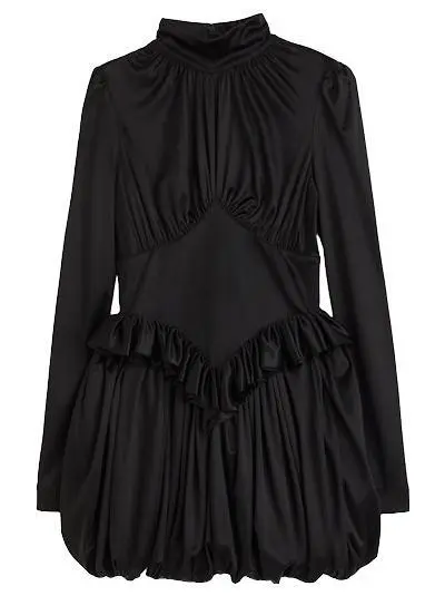 Rabanne H&m Jersey Puffskirt Dress - Black