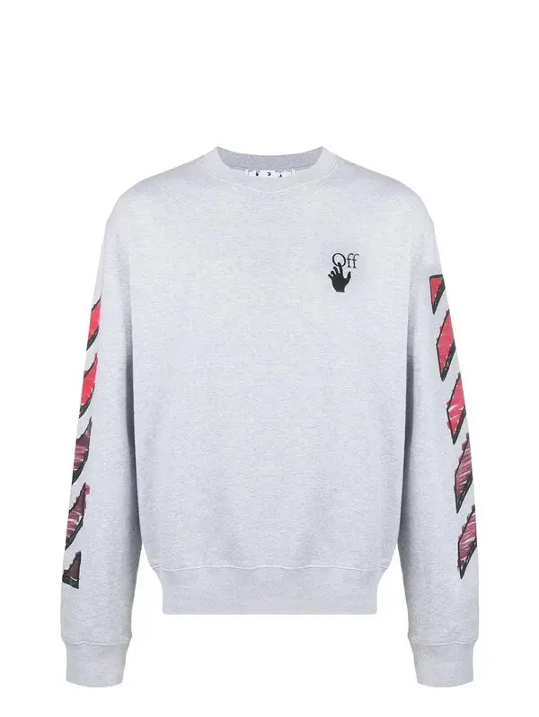 Off-White Marker Arrows Crewneck Sweatshirt - Grey