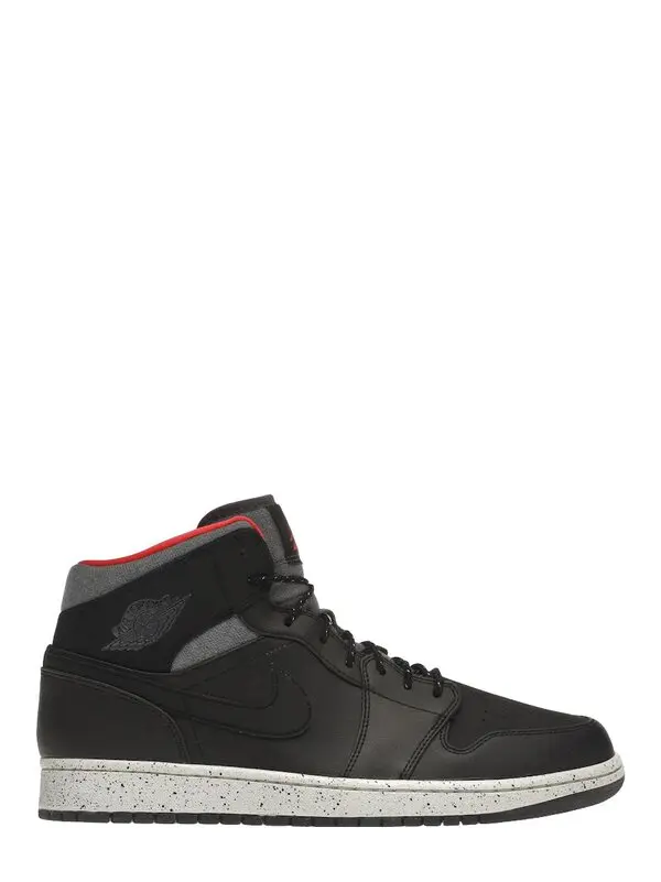 JORDAN 1 Mid Holiday Sneakers - Black/dark Grey/light Bone