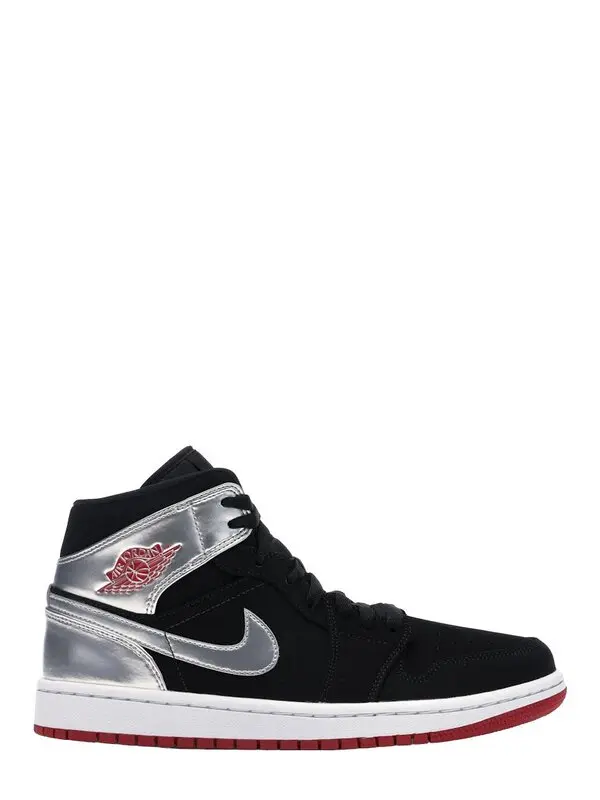 JORDAN 1 Mid Johnny Kilroy Sneakers - Black/gym Red/metallic Silver
