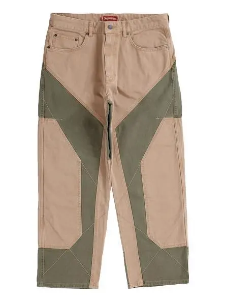 Supreme Paneled Straight Leg Jean - Brown