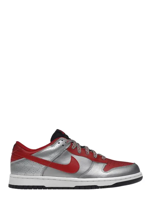 Nike Dunk Low Cl Sneakers - Metallic Silver/red/black