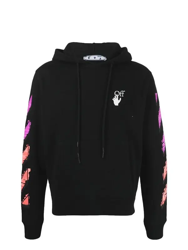 Off-White Marker Hoodie - Black/fuchsia