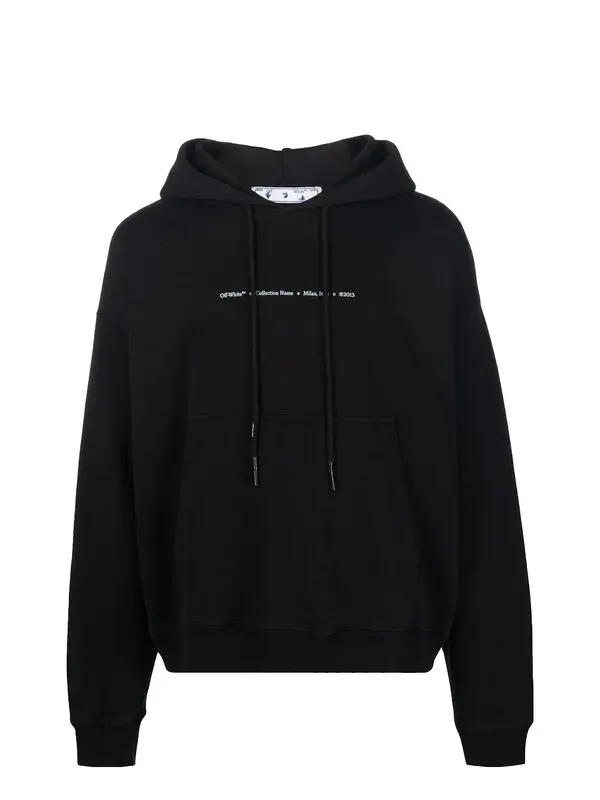 Off-White Marker Skate Hooded Sweatshirt - Black Blue