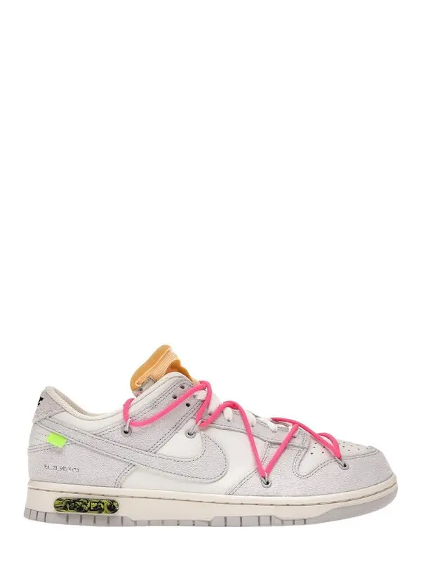 Nike Dunk Low Off-white Lot 17 Sneakers - Sail/neutral Grey/hyper Pink