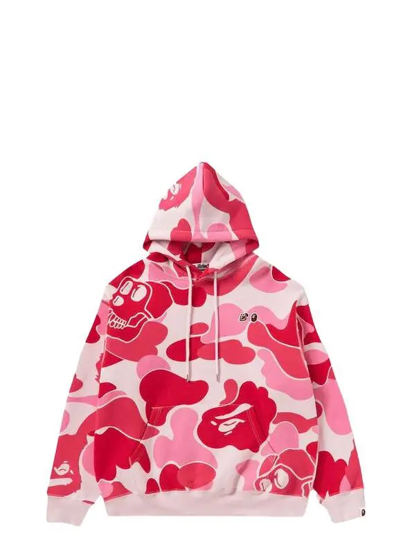 A BATHING APE X Bayc Camo Pullover Hoodie - Pink