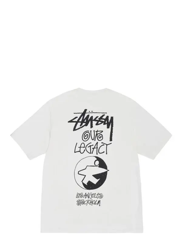 StÜssy X Our Legacy Ol Surfman Pigment Dyed Tee Shirt - Natural