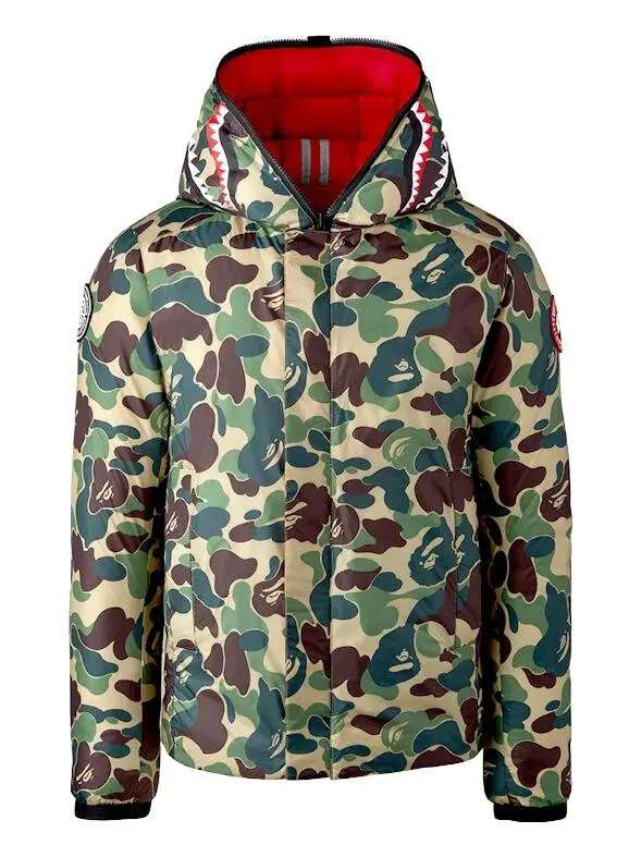 BAPE X Canada Goose X Concepts Crofton Shark Hoodie - Red/abc Camo