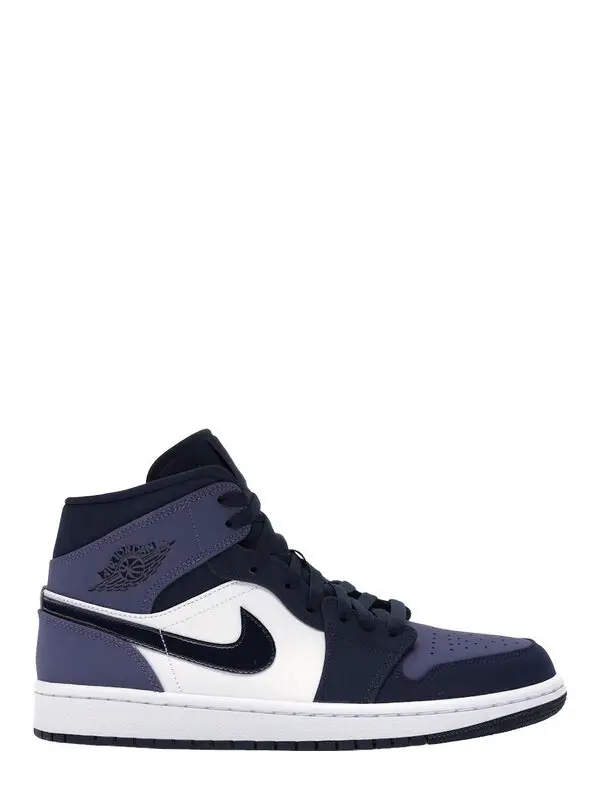 JORDAN 1 Mid - Obsidian/sanded Purple/white