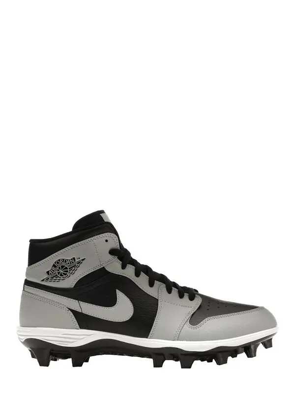 JORDAN 1 Mid Td Cleat - Black/light Smoke Grey/white