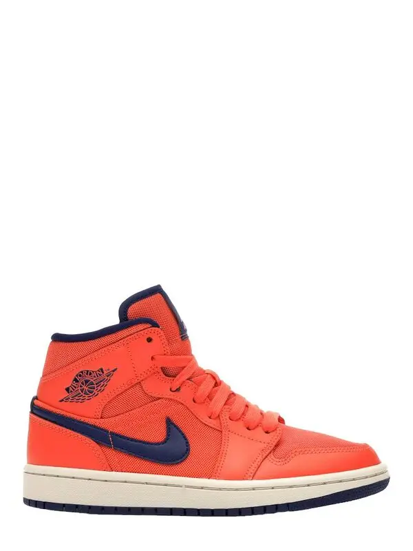 JORDAN 1 Mid Sneakers - Turf Orange/blue Void/light Cream
