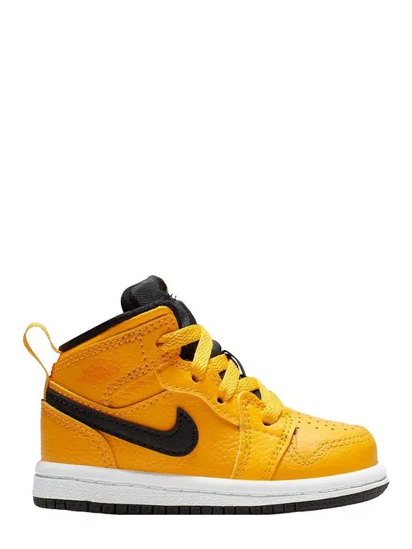 JORDAN 1 Mid Sneakers - University Gold/black/white
