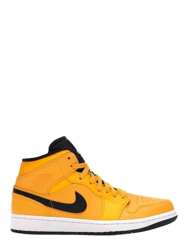 JORDAN 1 Mid Sneakers - University Gold/black/white