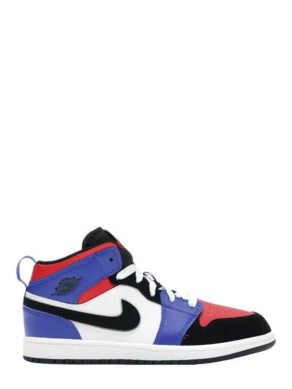 JORDAN 1 Mid Top Sneakers - White/black/hyper Royal