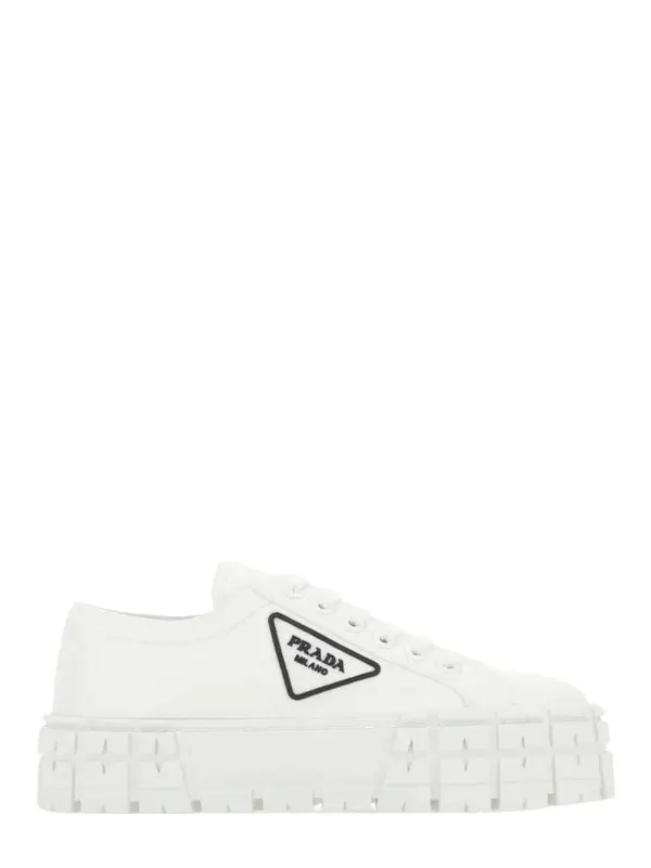 Prada Double Wheel Sneakers - White/black
