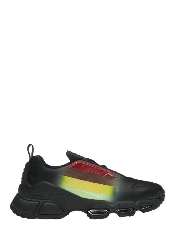 Prada Collision Cross Sneakers - Black/apple Green