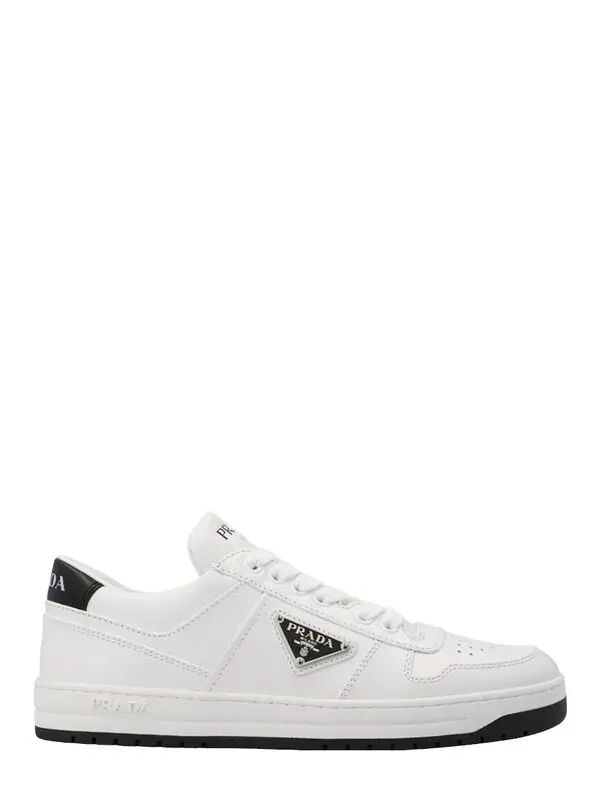 Prada Downtown Leather Low-top Sneakers - White/black
