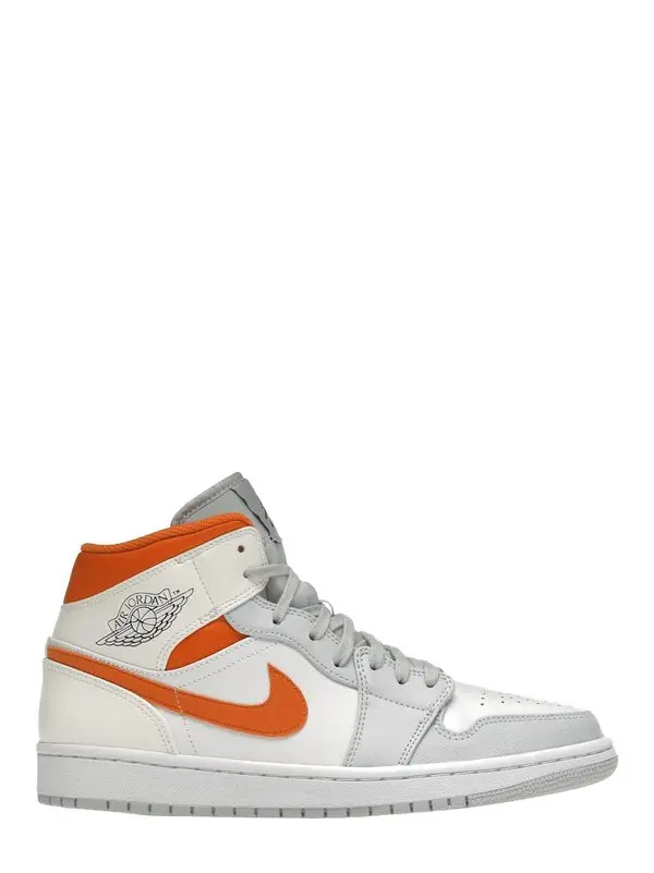 JORDAN 1 Mid Sneakers - White/starfish/pure Platinum