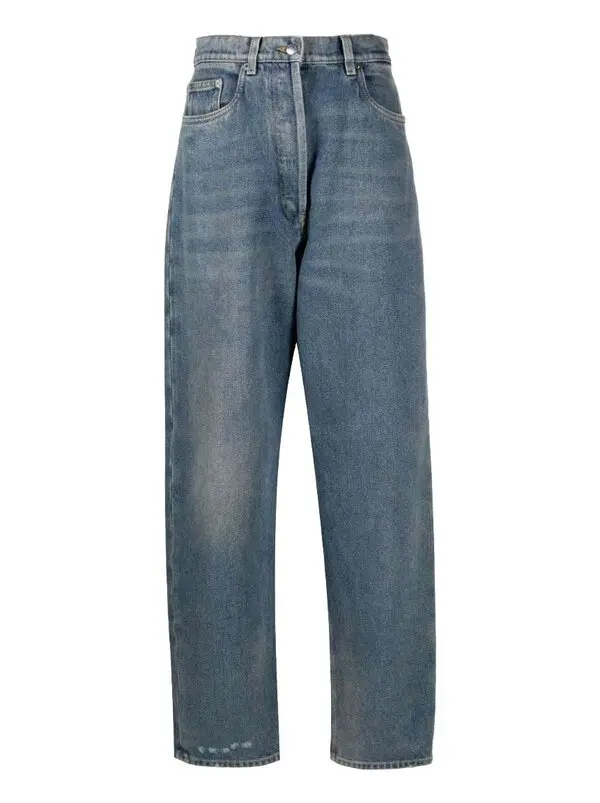 Prada High Waist Straight-leg Jeans - Blue