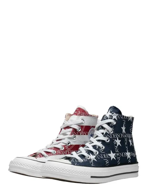CONVERSE Chuck Taylor All Star '70 Hi Jw Anderson Split Flagin Sneakers - Mood Indigo/garnet