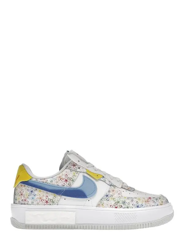 Nike Air Force 1 Fontanka Low Flowers Sneakers - Sail/vivid Sulphur/game Royal