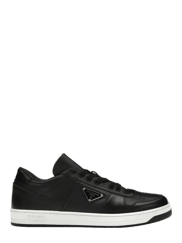 Prada Downtown Leather Low-top Sneakers - Black/white