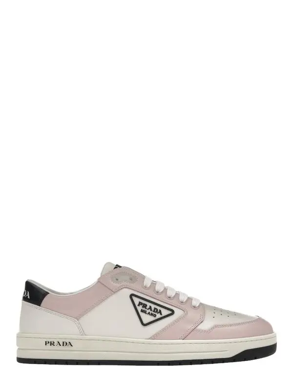 Prada District Perforated Leather Sneakers - White/pink