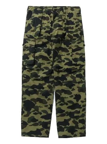 BAPE 1st Camo Wide Fit 6 Pocket Pants - Green
