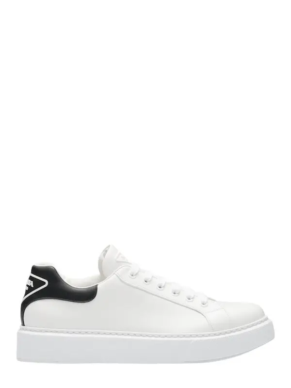Prada Macro Leather Sneakers - White/black