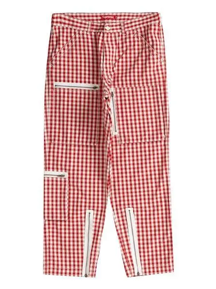 Supreme Gingham Flight Pant - Red