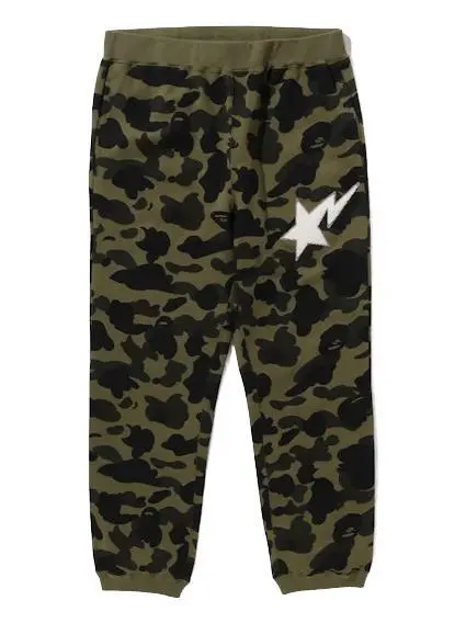 A BATHING APE 1st Camo Sweat Pants - Green