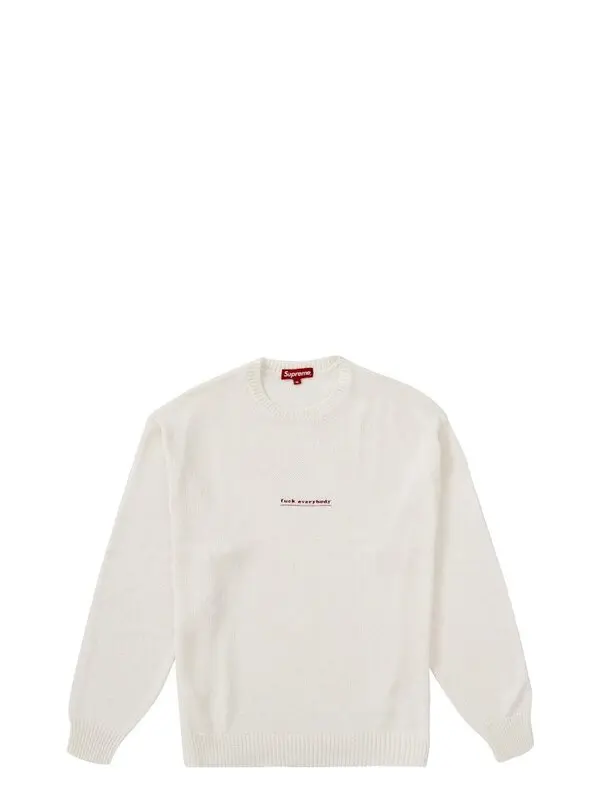 Supreme Fuck Everybody Sweater - White