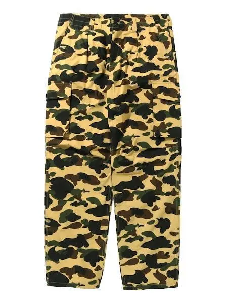 BAPE 1st Camo Wide Fit 6 Pocket Pants - Yellow