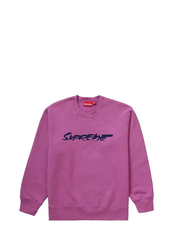 Supreme Futura Logo Crewneck Sweatshirt - Bright Purple